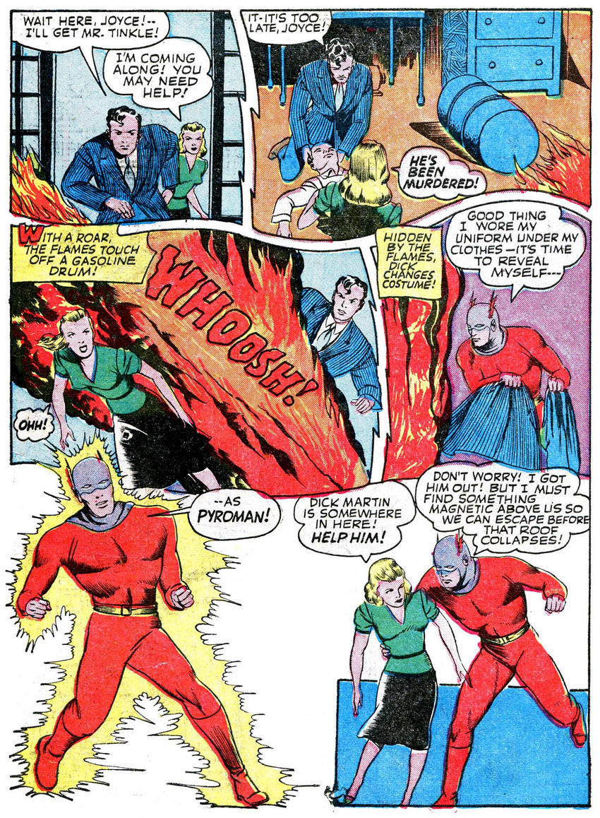 Pappy's Golden Age Comics Blogzine: Number 1531: Zapped by Pyroman