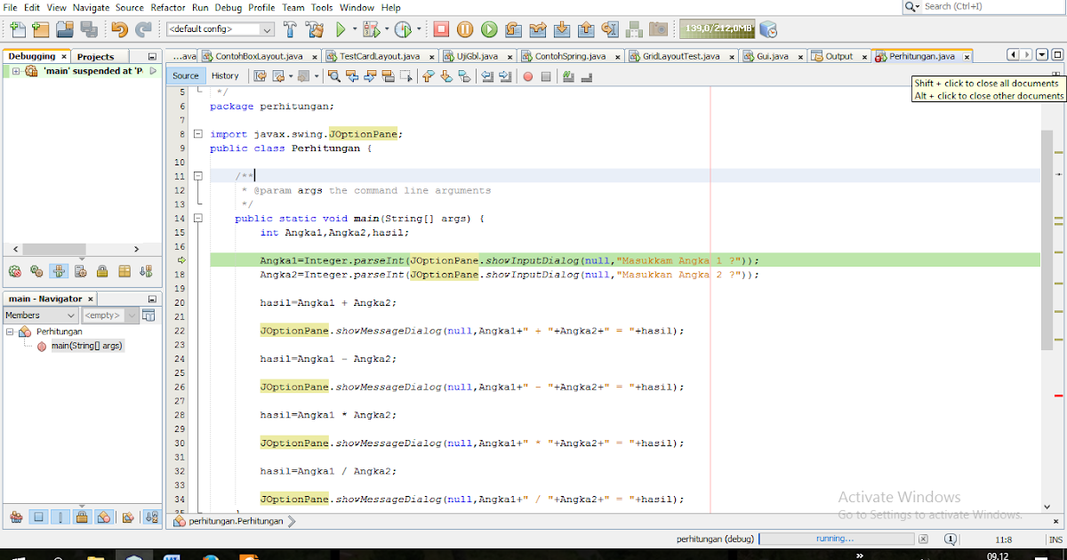 KARYA ILMIAH PEMOGRAMAN JAVA: Membuat program berbasis GUI yang ...