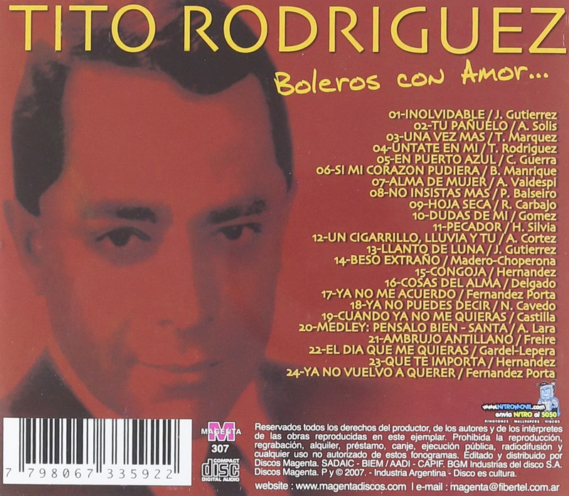 ENTRE MUSICA: TITO RODRIGUEZ - Boleros with love