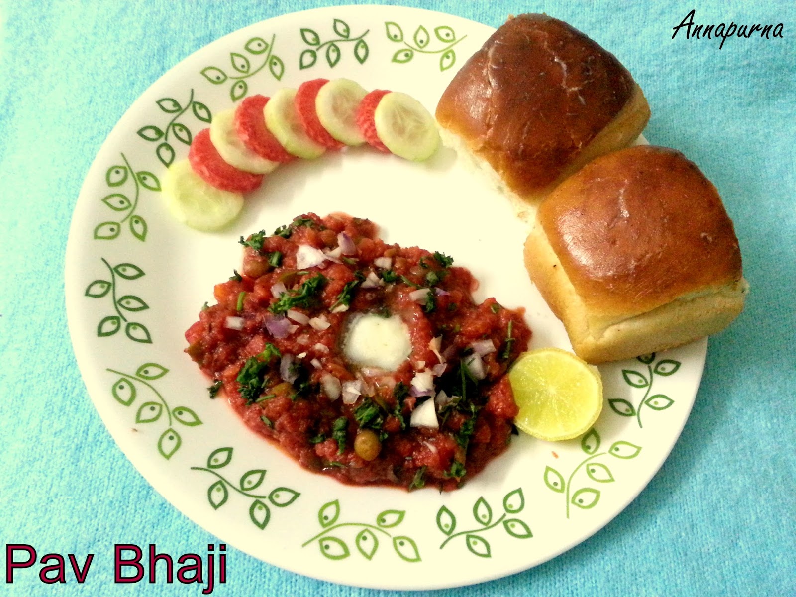 Annapurna: Mumbai Pav Bhaji Recipe / Indian Street food Recipes
