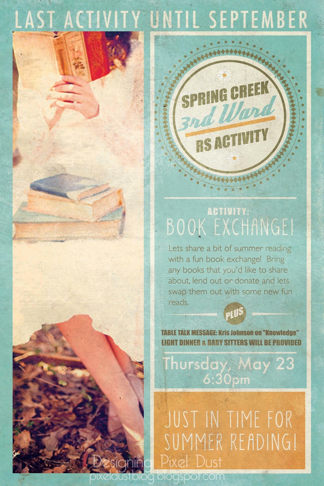 Pixel Dust Graphic Design Blog: Book Exchange -Event Poster Design