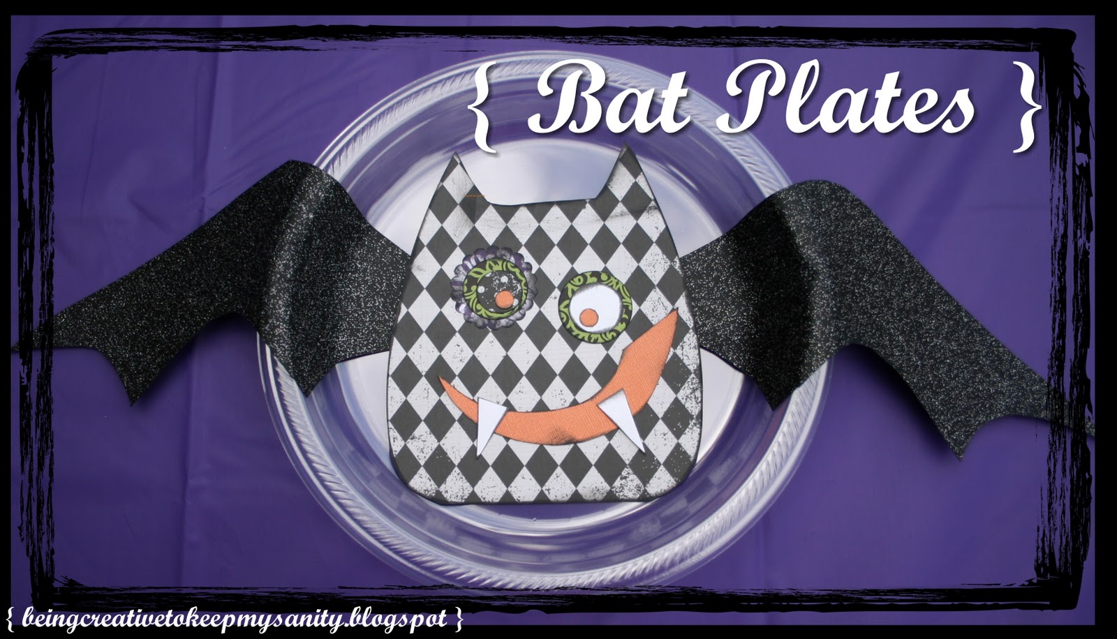 Being creative to keep my sanity: Halloween {Bat Plates}