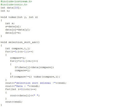 Sorting dalam Bahasa Pemrograman C++ - The Lesson for Learn