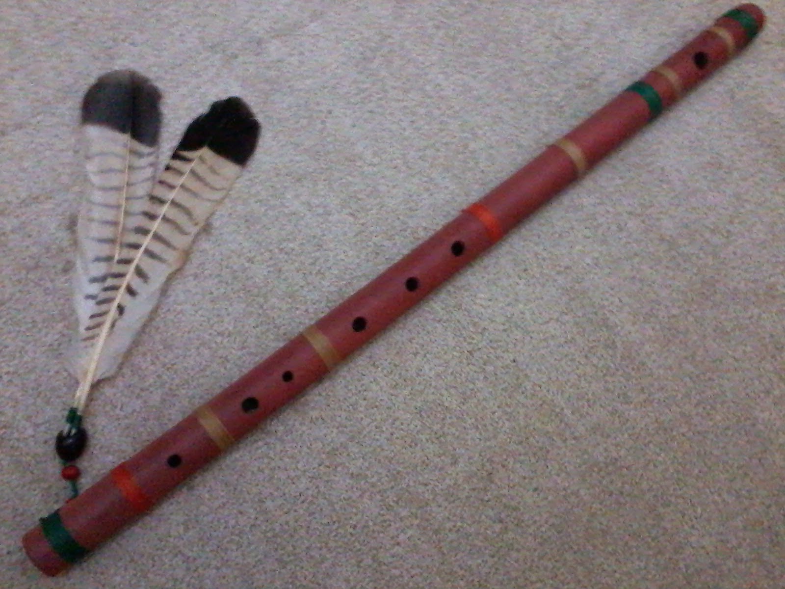 Flauta Transversal De Bambu, Bansuri Indígena - Flautas Artesanais