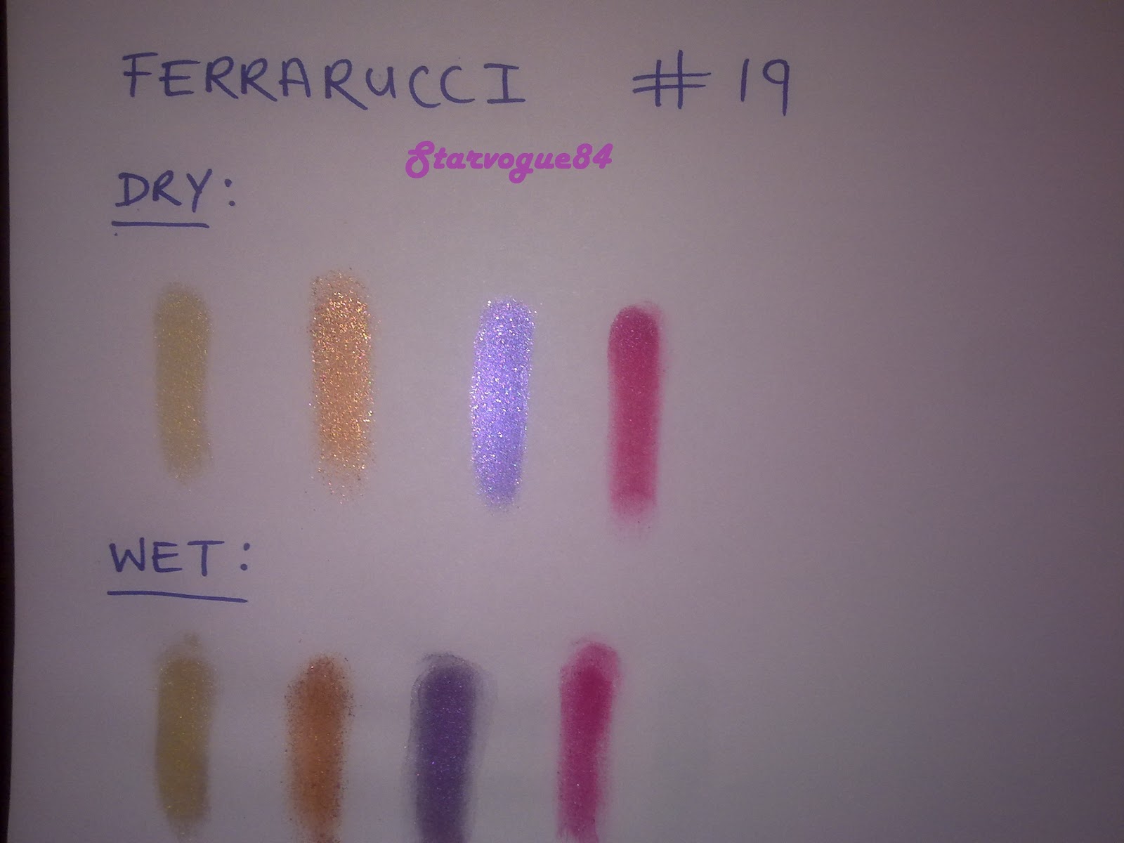 Star Vogue: Ferrarucci Eyeshadow Palette #19- Part Three