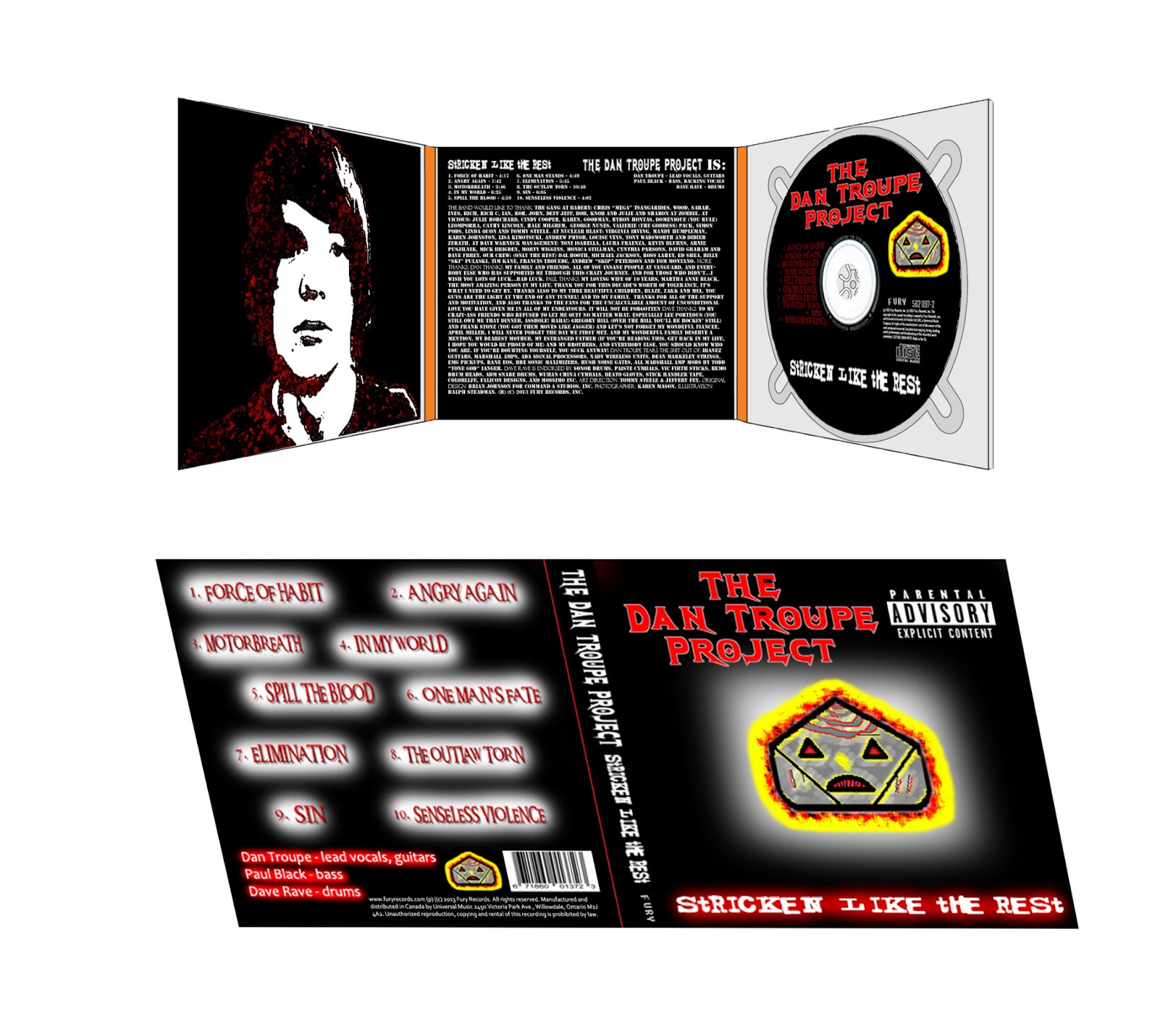 A2 Advanced portfolio in Media: Digipak shown in context