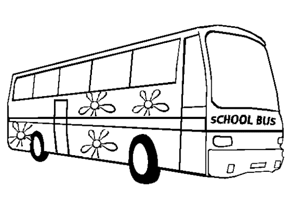 Gambar Mewarnai Bus Telolet