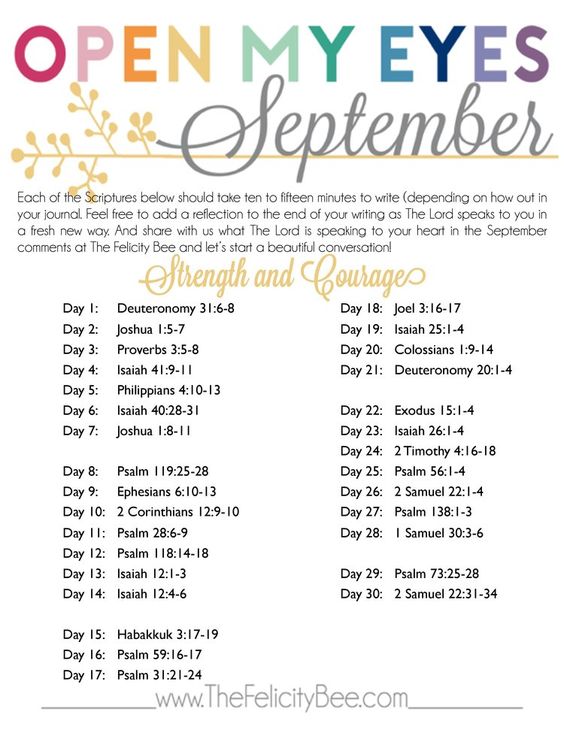 September Scripture