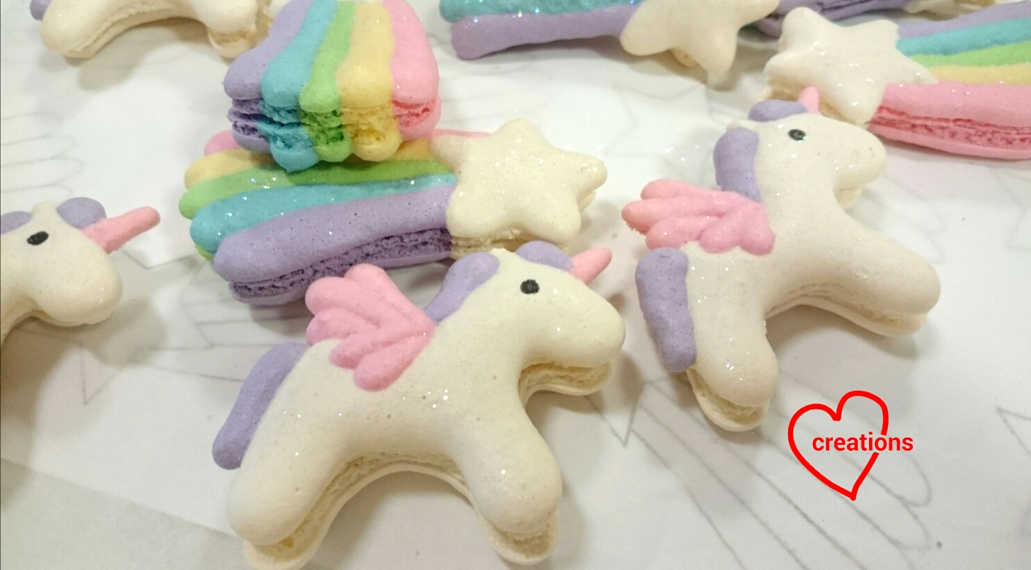 Loving Creations for You: Unicorn and Shooting Star Macarons