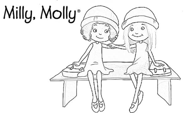 Milly And Molly Colouring Pages Sketch Coloring Page