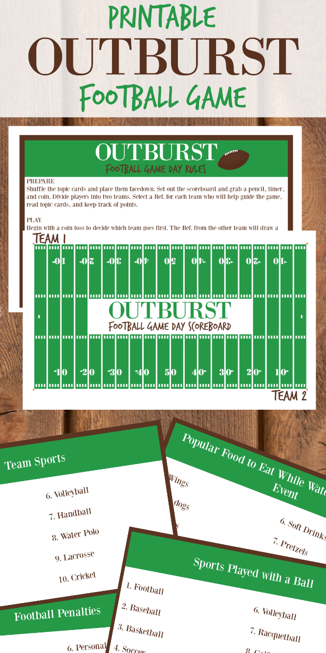 Printable Free Outburst Game Cards - Printable Word Searches