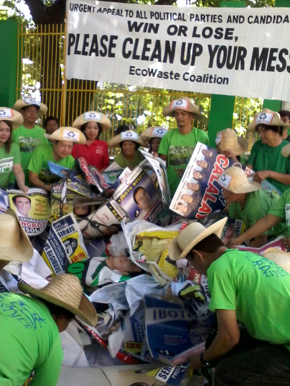 EcoWaste Coalition Pushes Early Post-Election Campaign Clean-Up, Bats ...