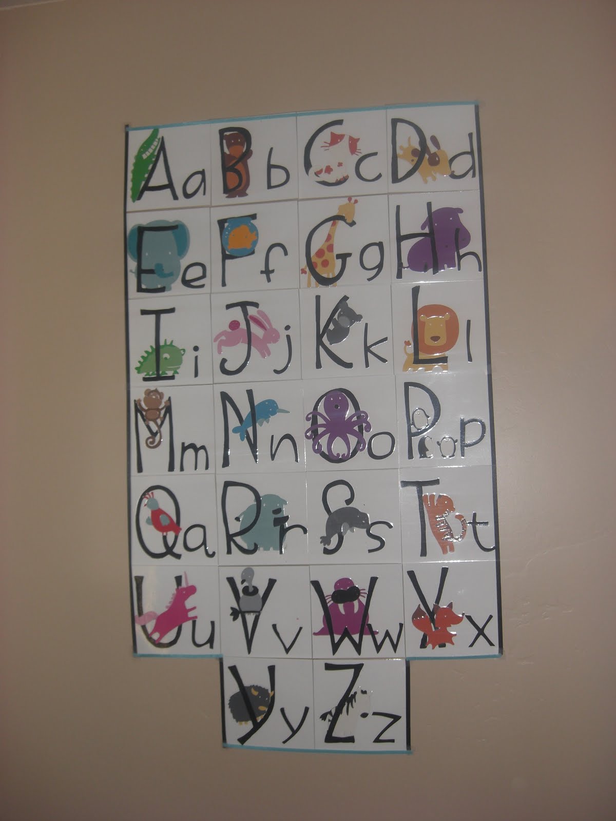 ...A Little Bit of Everything...: DIY: Alphabet Wall