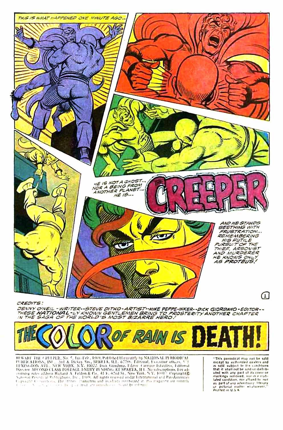 Diversions of the Groovy Kind: Steve Ditko's The Creeper--Covers and ...