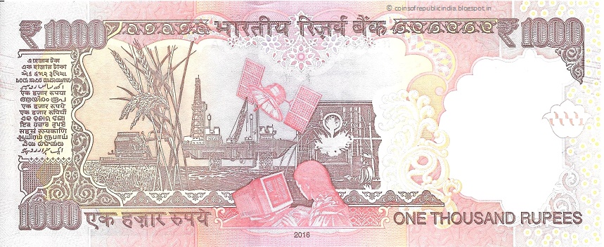 Republic India Coins, Proof Set, Currencies: One Thousand Rupee Note ...