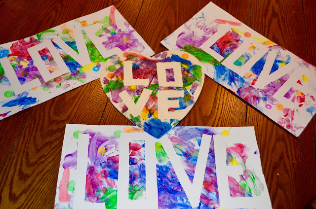 Toddler Valentine's LOVE Art - Amy's Balancing Act