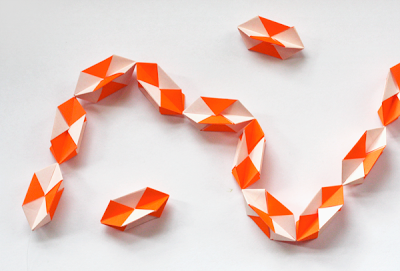 Make a geometric origami garland | How About Orange