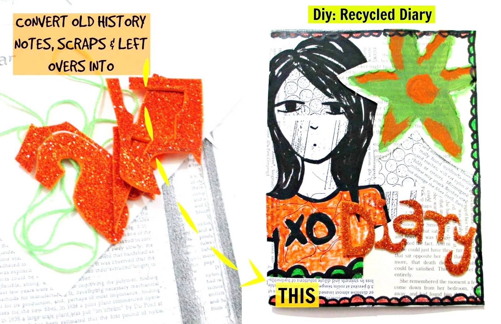 Diary of Seresha: DIY: Recycled Diary