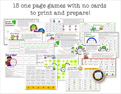 Primary Inspiration: Beat Spring Fever with a Spring Math Game Freebie!