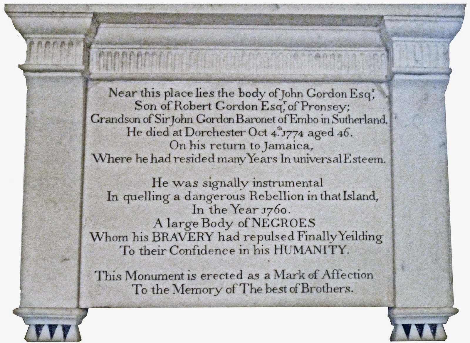 DORSET DORSET: Dorset History- A tale of the great slave rebellion