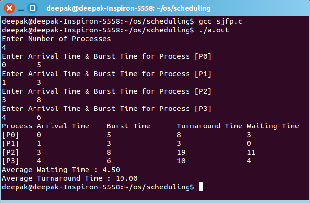 Lab programs for CSE Students: C program for preemptive SJF CPU scheduling algorithm