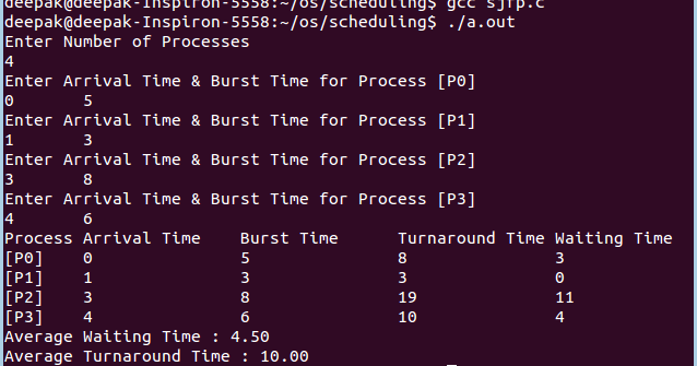 Lab programs for CSE Students: C program for preemptive SJF CPU scheduling algorithm