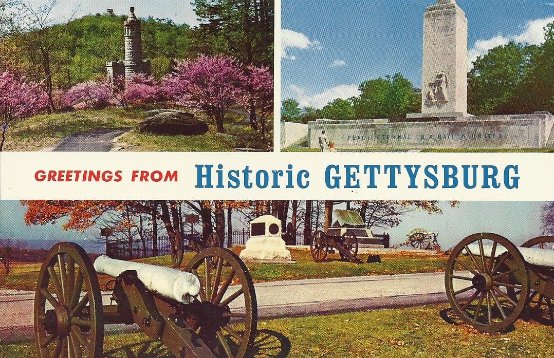 Vintage Travel Postcards: Gettysburg, Pennsylvania