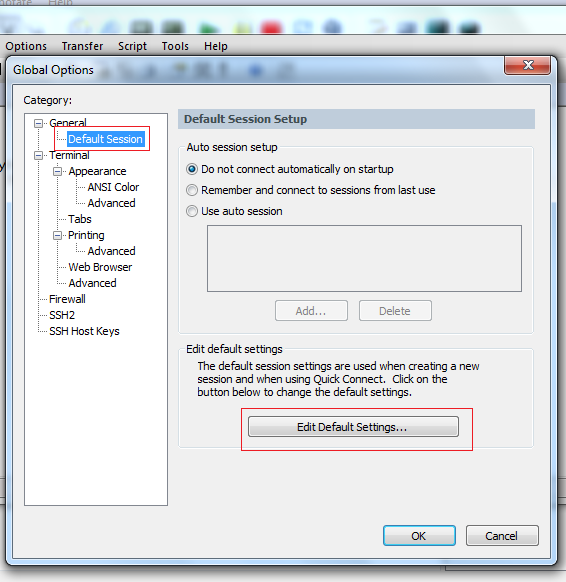 how to change default secureCRT appearance into Traditional color ...
