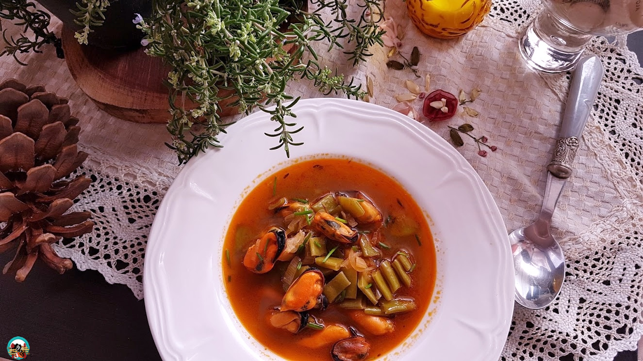 Guiso de mejillones y judías verdes - ¡Huele Bien!