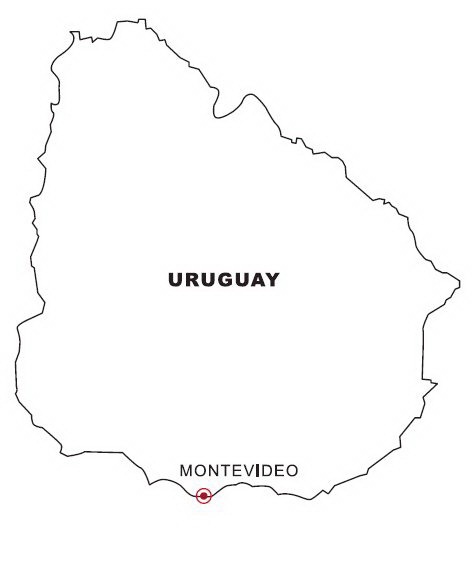 Coloring map of Uruguay | COLOR AREA