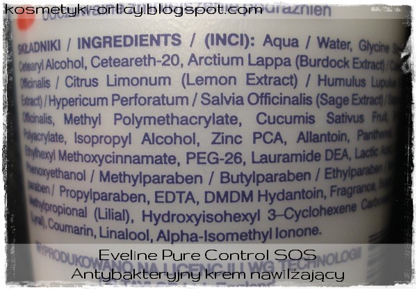 Orlica o wszystkim i o niczym: Eveline Pure Control SOS ...