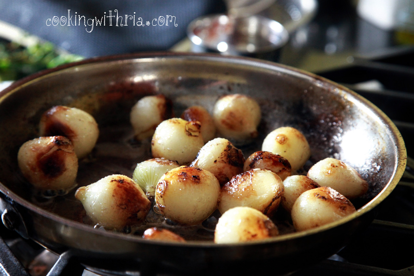 Brown Braised Pearl Onions