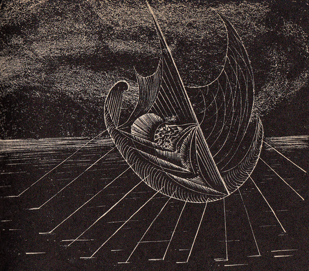 Onbux in ye olde mowrnings: Ian Hugo: gravados para Under a glass bell ...