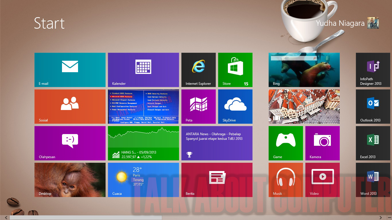 Mengganti background start menu pada windows 8 ~ kusuma blog's