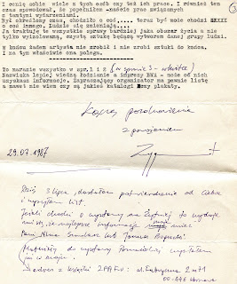 Jureckifoto: Dwa listy Zygmunta Rytki (1987 i 1988) do Krzysztofa ...