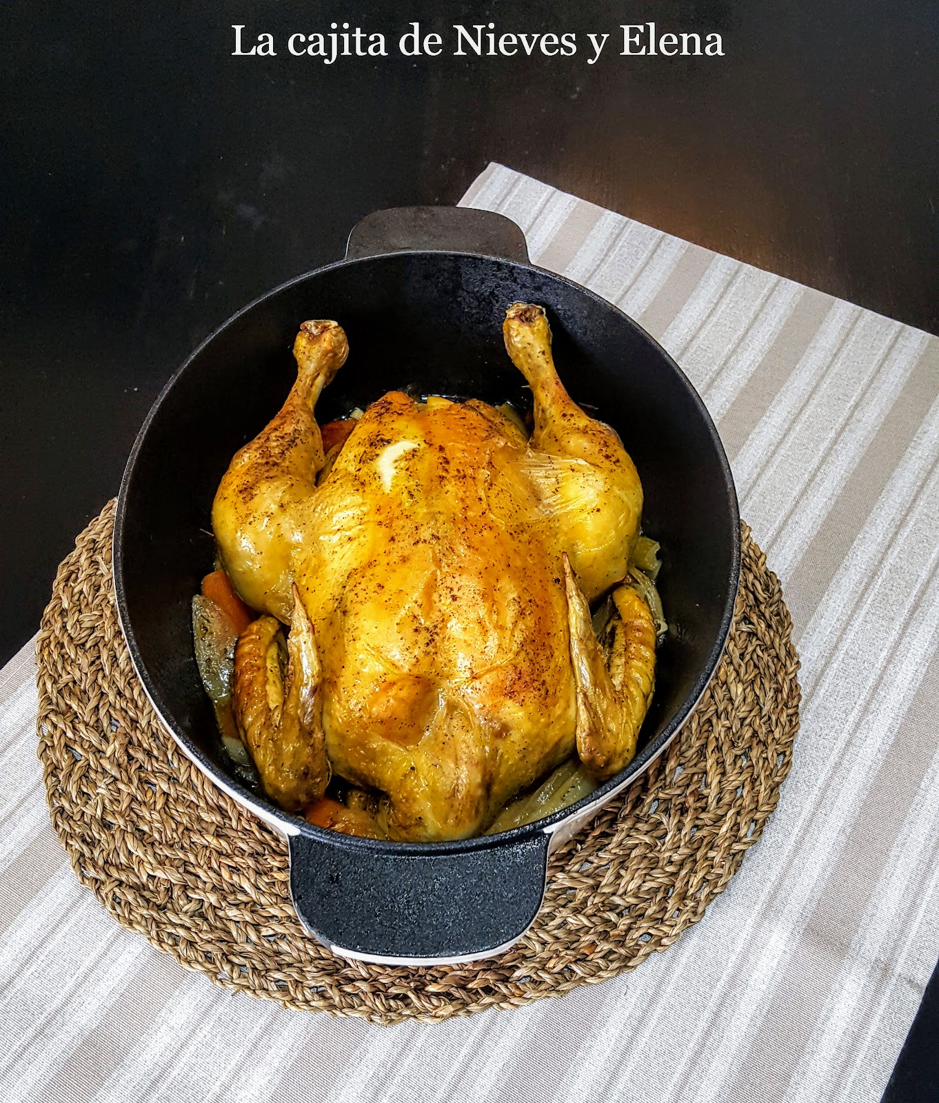 Pollo asado en cocotte