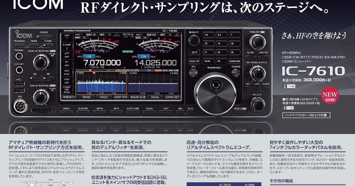 ICOM IC-7610 SDR Transceiver