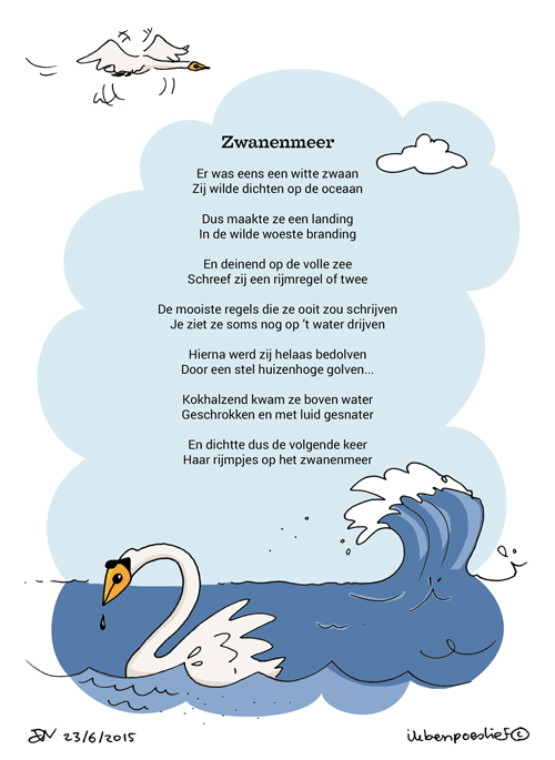 Ik ben Poeslief: Poeslief rijmpje over een zwaan...