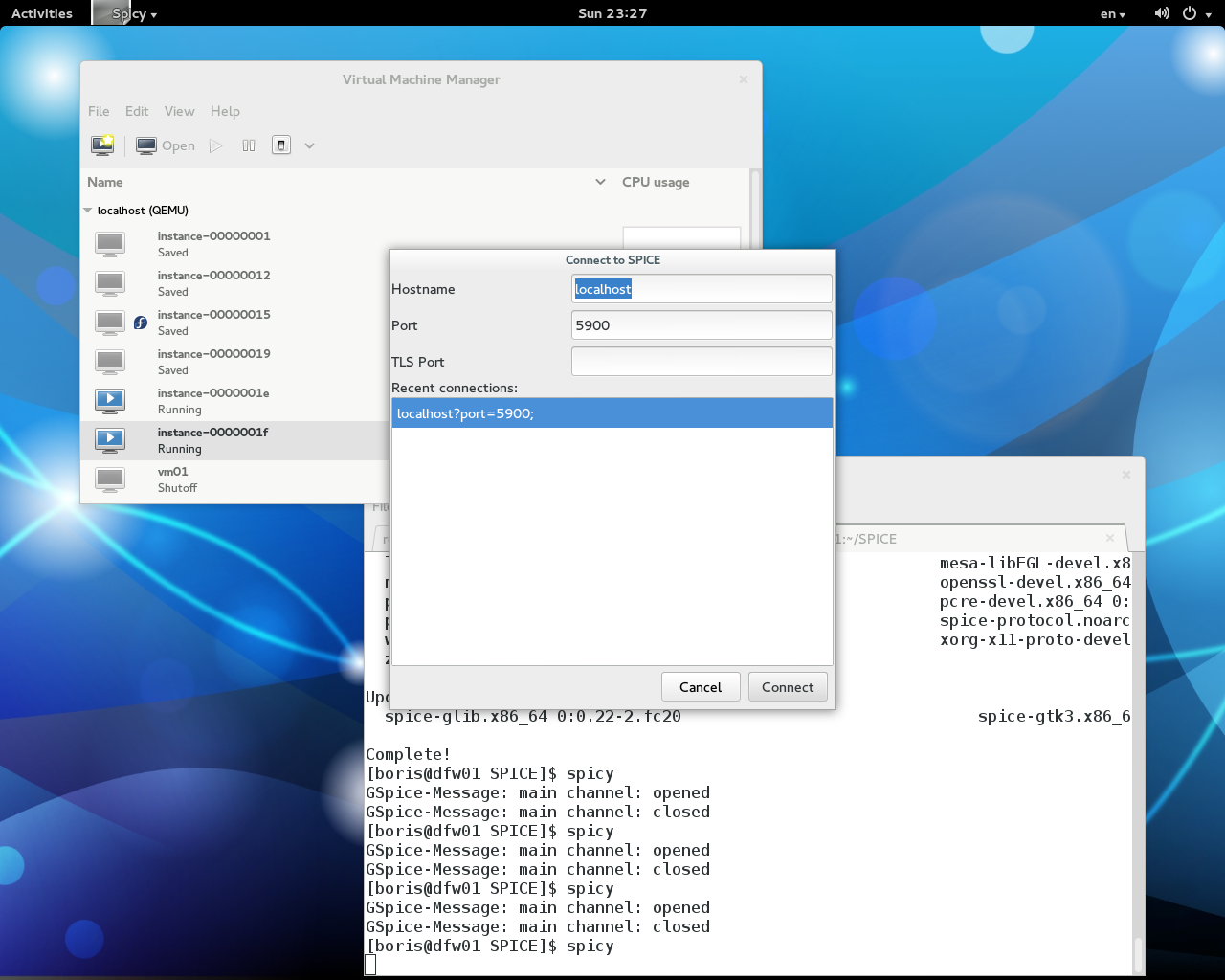 Setup Light Weight X Windows environment on Fedora 20 Cloud instance ...