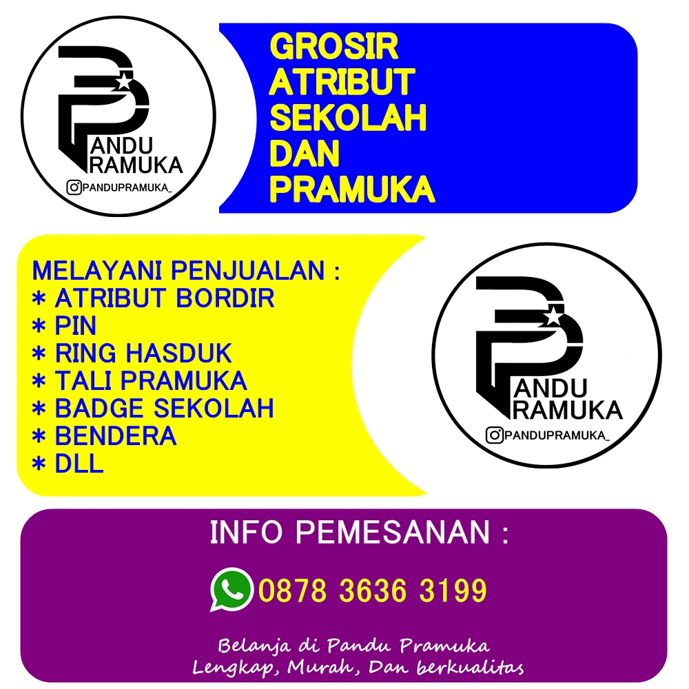 PANDU PRAMUKA SOLO: Badge Bordir bendera merah putih