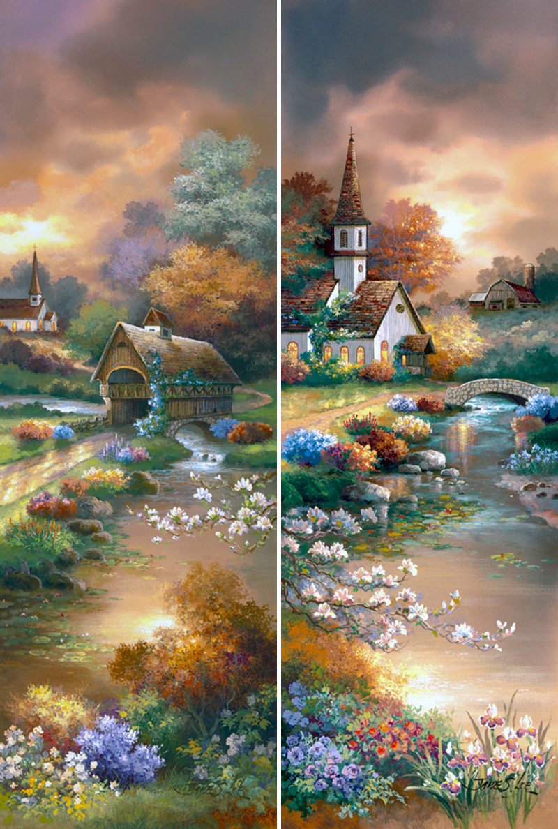 Коллекция картинок: Картины художника Джеймса Ли (James Lee)_ Домики