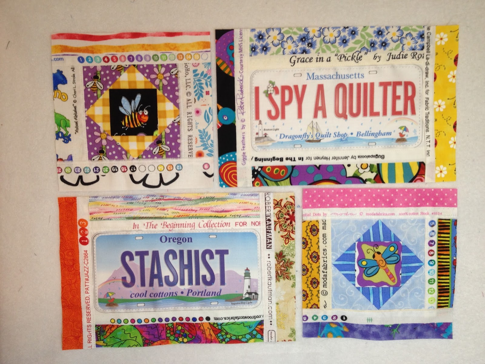 Susan's Quilt Creations: Beginning of 2015 License Plate Quilt