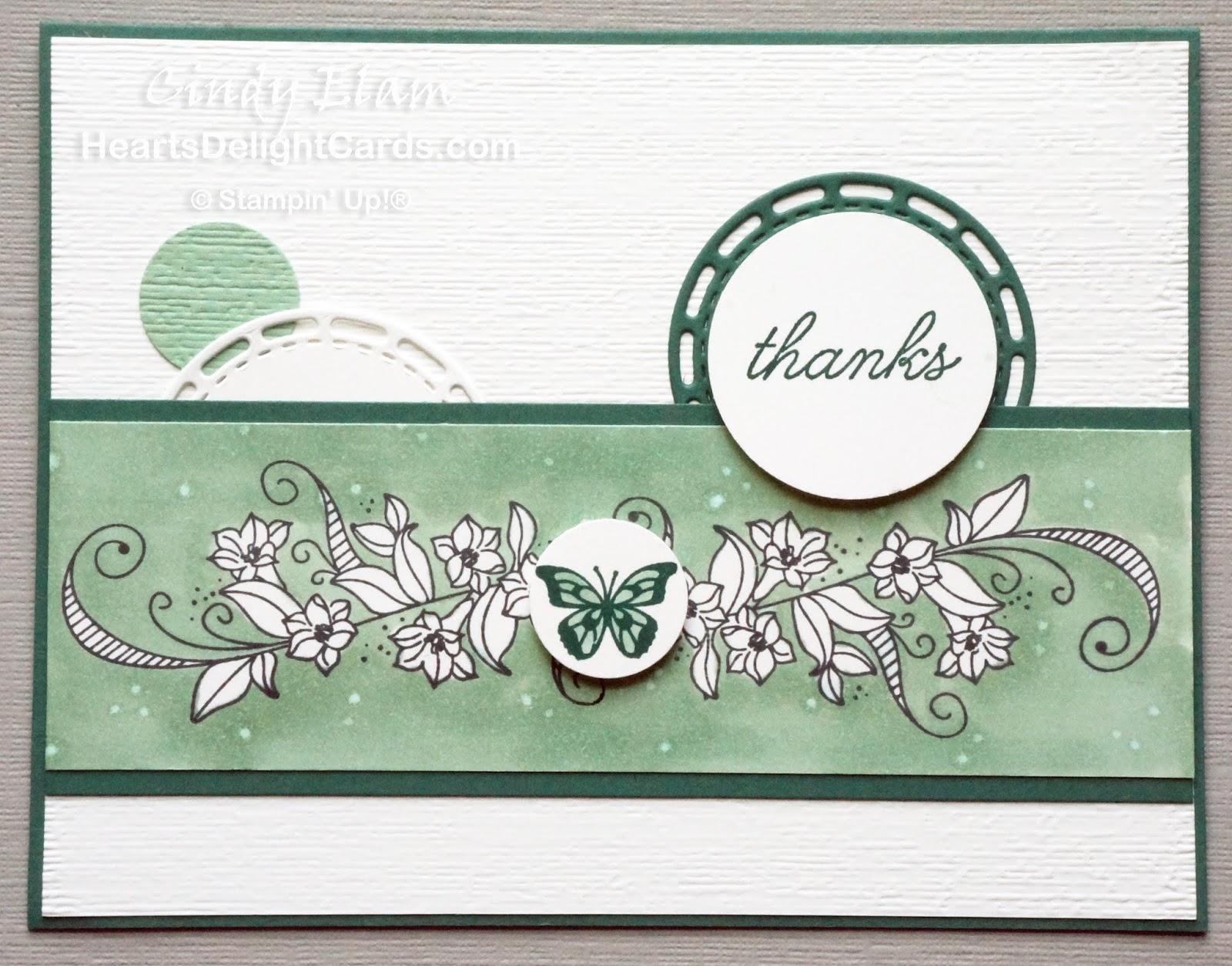 Heart's Delight Cards: Circle of Thanks in Monochrome