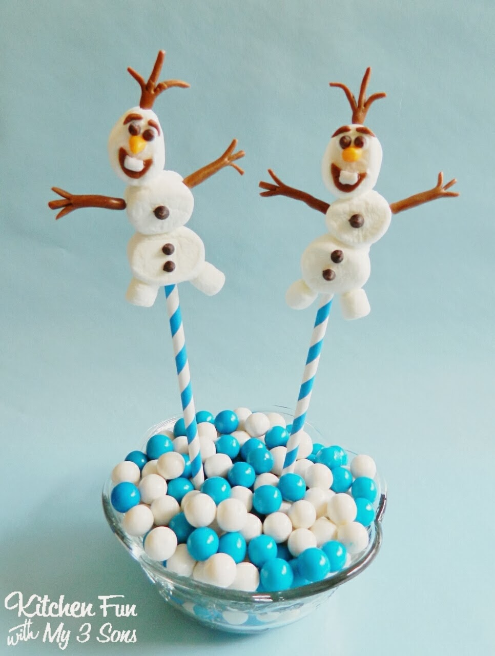 Easy Olaf Marshmallow Pops from the Disney movie Frozen! | Kitchen Fun ...