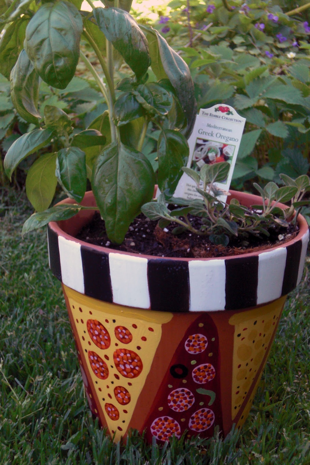 The Violet Fern: Project: Painted Herb Recipe Pots