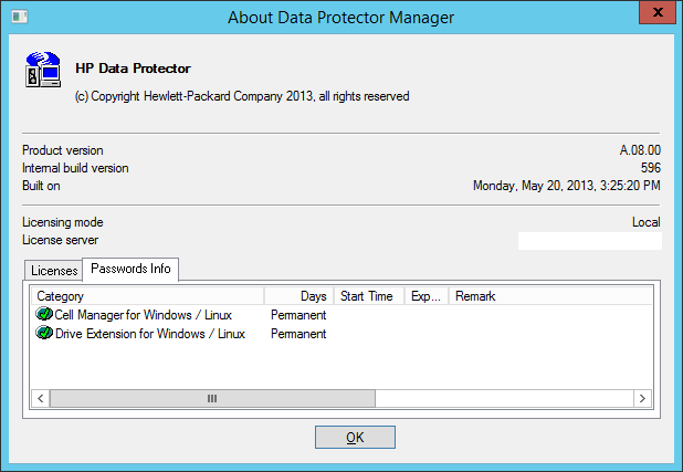 Adding License for HP Data Protector Manager A.08.00 | Amazing Time