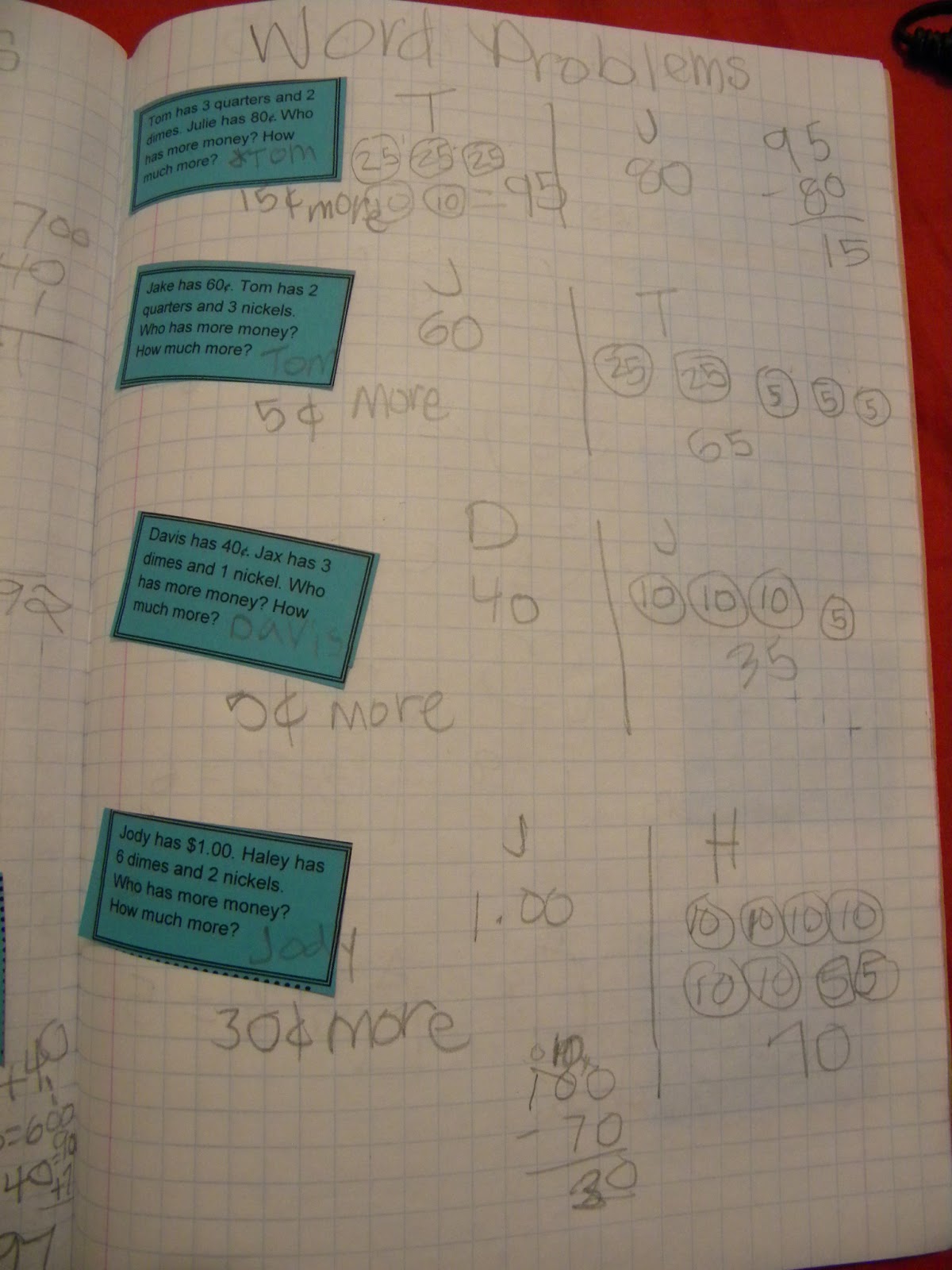 Tales from a Traveling Teacher: Word Problems for JOURNALS!