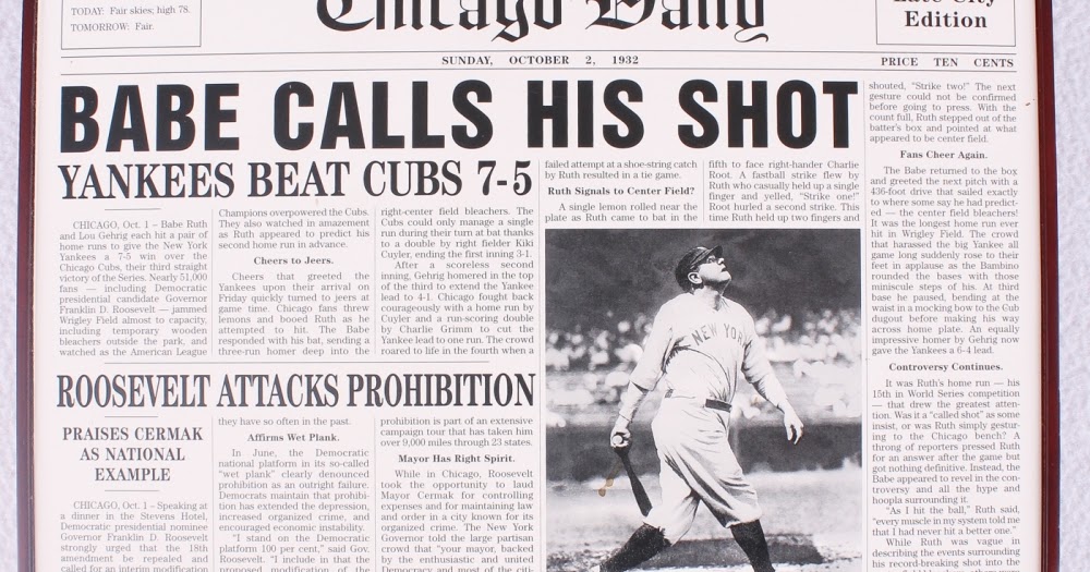 Commentary: Did Babe Ruth call his own shot?