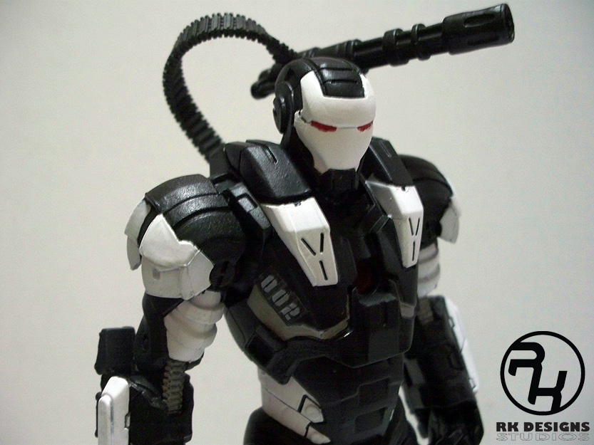 R.K. Designs Studio: Hasbro 6" War Machine Repaint (HT Milk ver. scheme)
