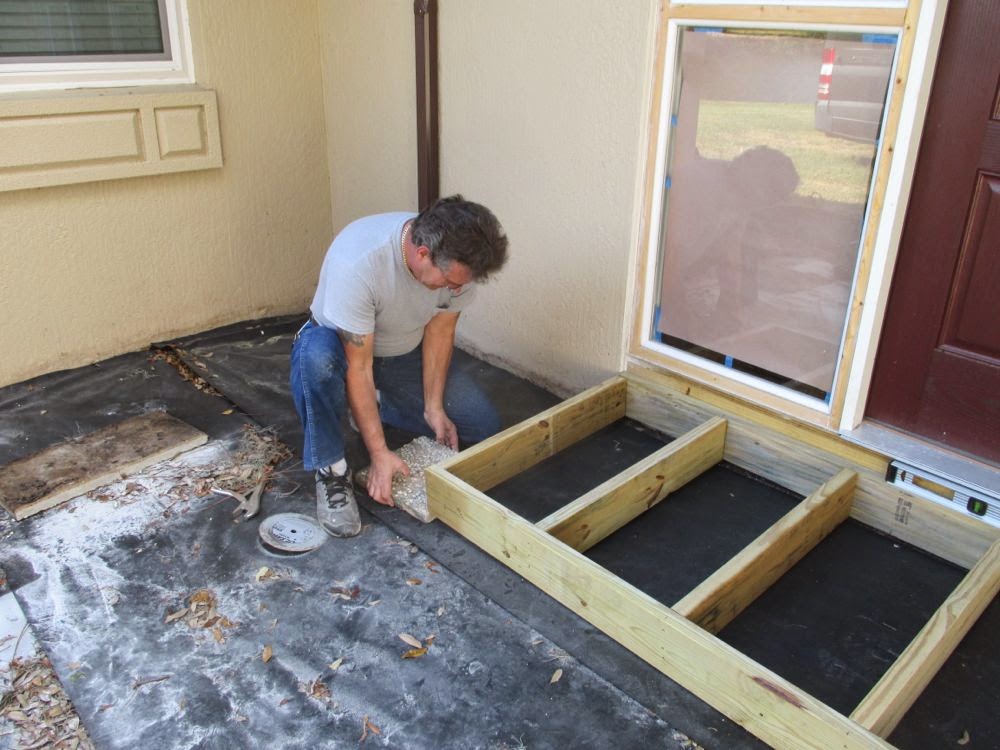 Mike and Lisa's World: Building a Front Stoop and Laying Sod